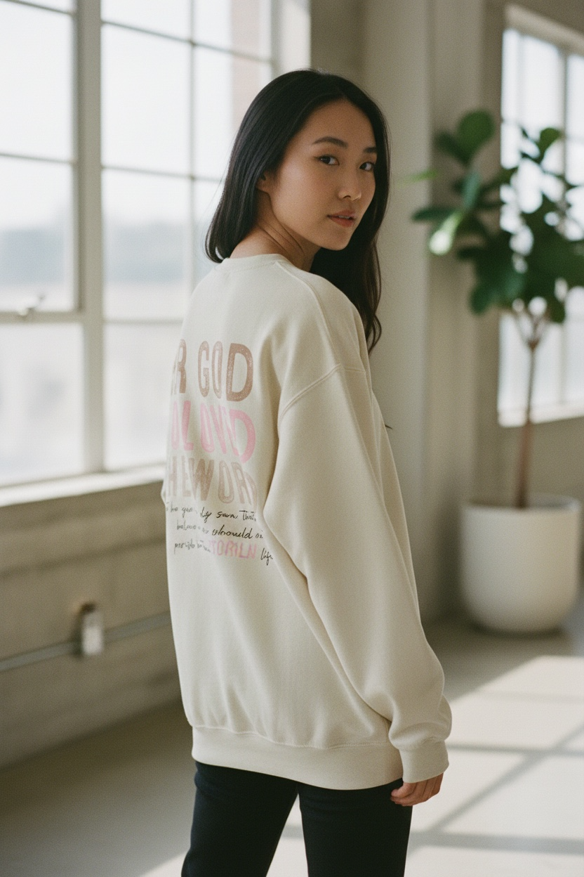 Christian Crewneck Sweatshirt — "For God So Loved the World" Inspirati ...
